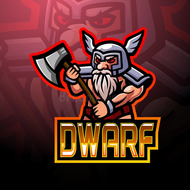 Dwarf Esport Logo Mascot Design Stock Vector - Illustration of emblem ...