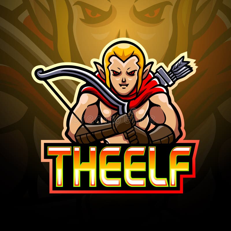 Elf Esport Logo Mascot Design Stock Vector - Illustration of gamer ...