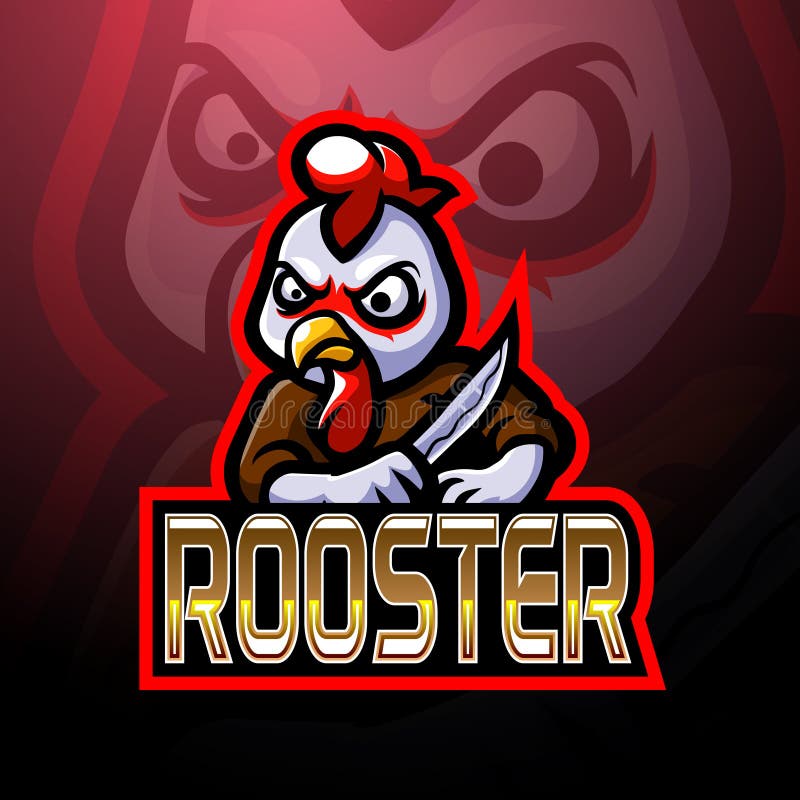 Rooster Esport Logo Mascot Design Stock Vector - Illustration of angry ...