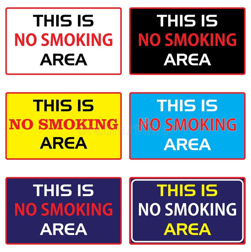 Instruction Multi Banners for Display this is No Smoking Area only with ...