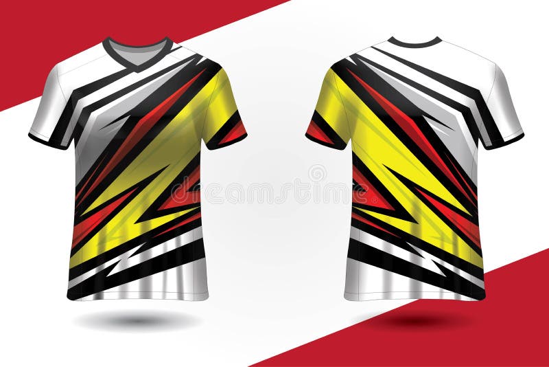 Club Shirt Design Vector. Uniform Front and Back View. Stock Vector ...