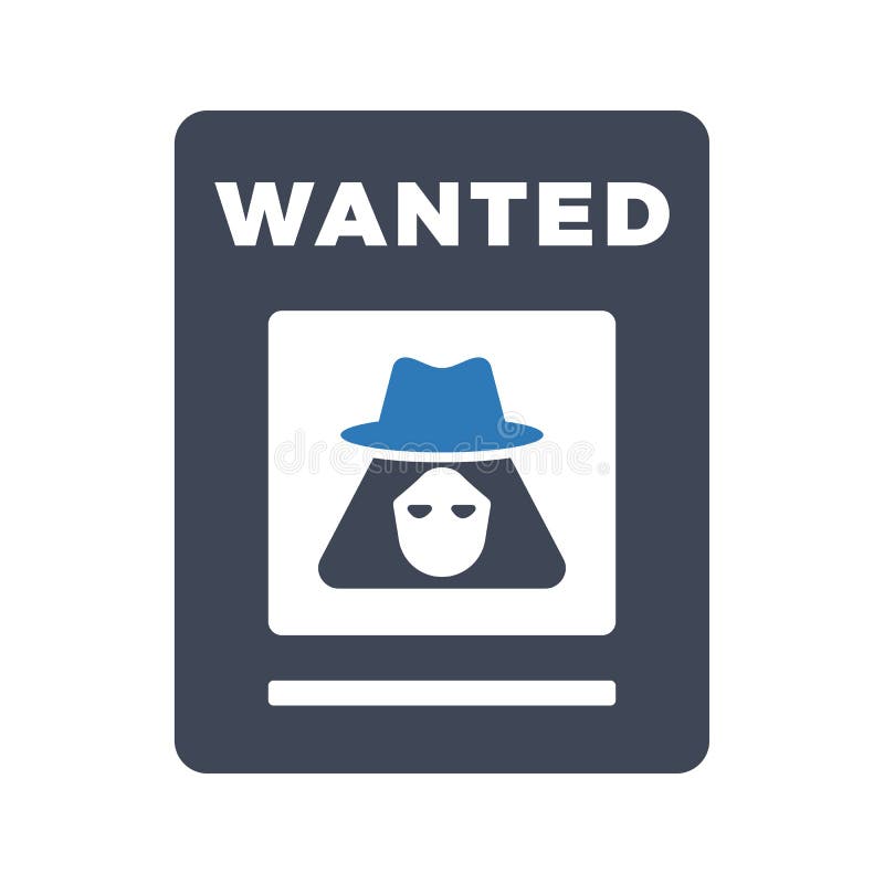 Wanted Poster Icon. Vector Graphics Stock Vector - Illustration of ...