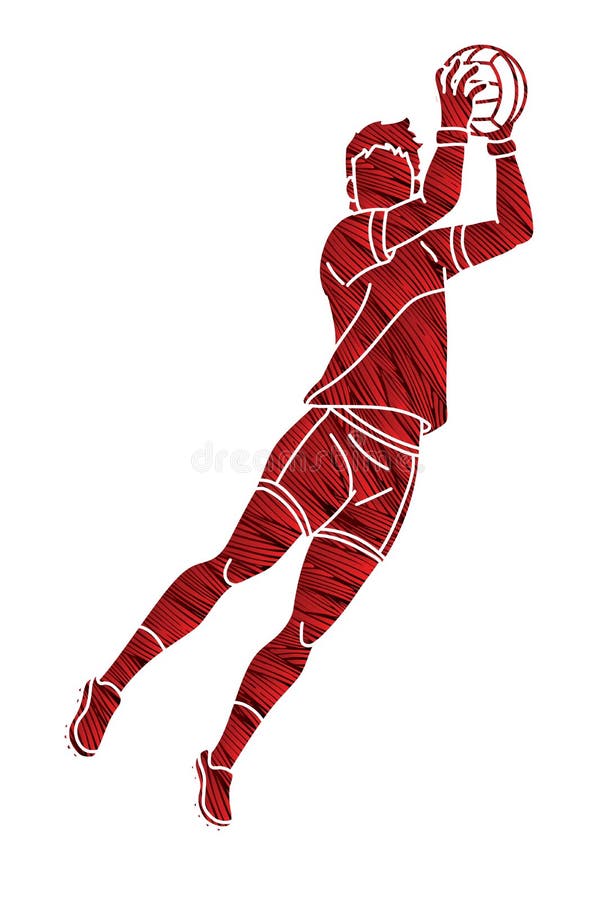 Gaelic Football Sport Male Player Action Cartoon Graphic Vector Stock ...