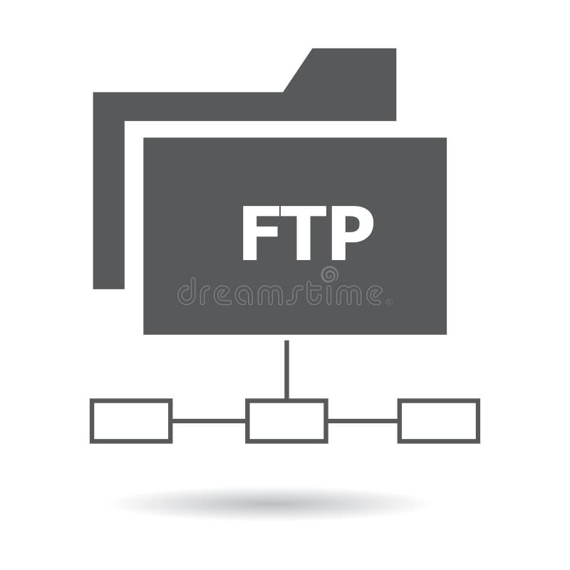 Ftp symbol on white stock photo. Image of computer, concept - 220430384