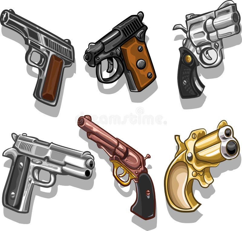 Firearms in Cartoon Format.art Vector Stock Vector - Illustration of ...