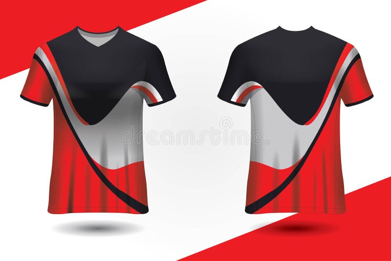 Club Shirt Design Vector. Uniform Front and Back View. Stock Vector ...