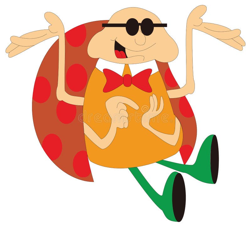 Yellow Funny Bug Insect Vector Illustration Transparent Background ...