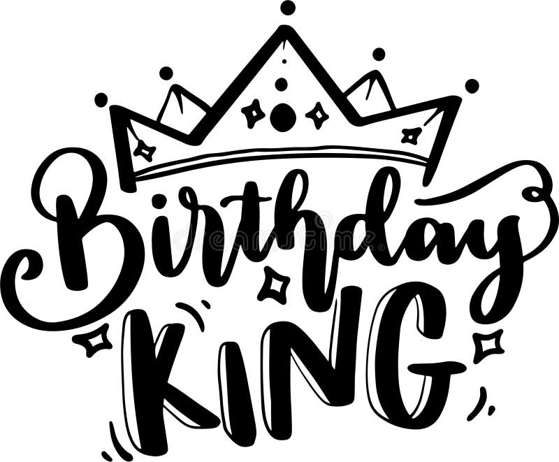Birthday King with Crown Eps Vector with Image Tshirt Design Stock ...