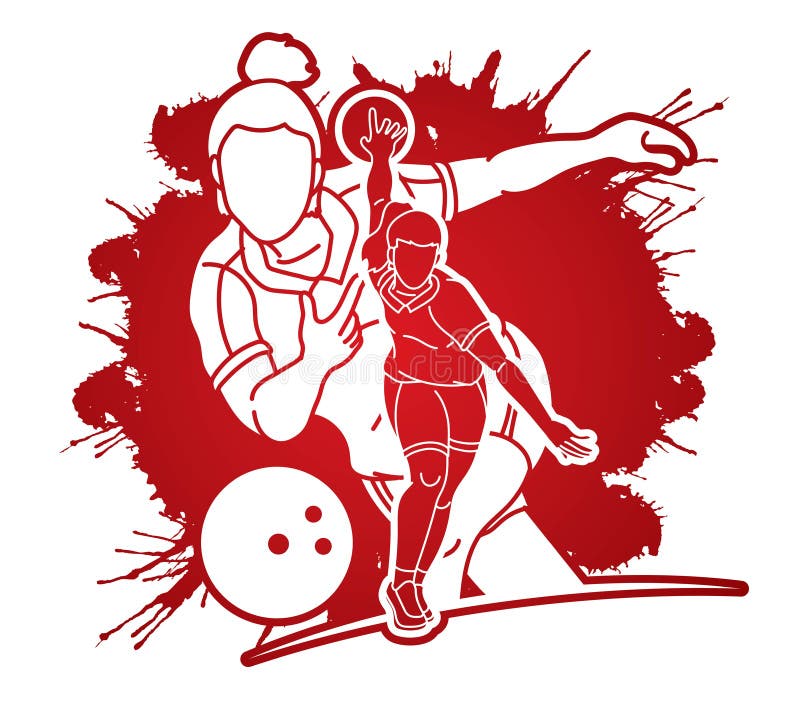 Lady Bowling Stock Illustrations – 96 Lady Bowling Stock Illustrations ...