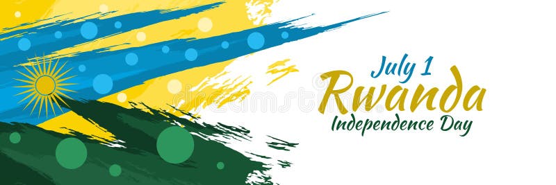 July 1, Independence Day of Rwanda Vector Illustration Stock Vector ...