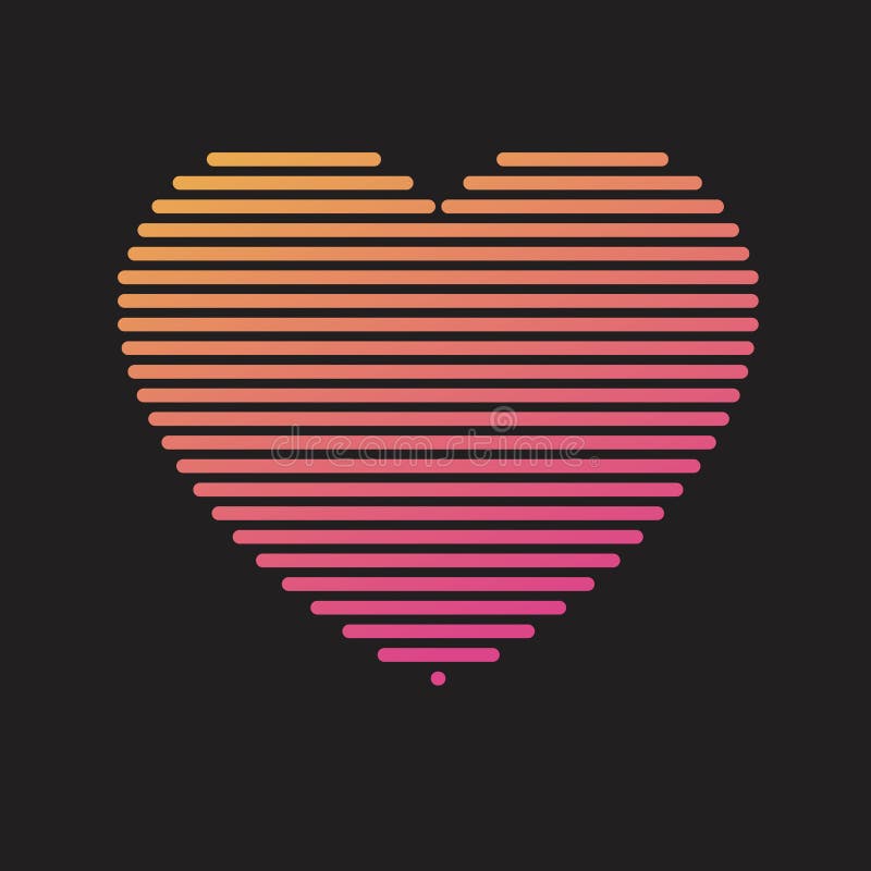 Print Creative Heart Symbol. Vector Illustration. Stock Vector ...