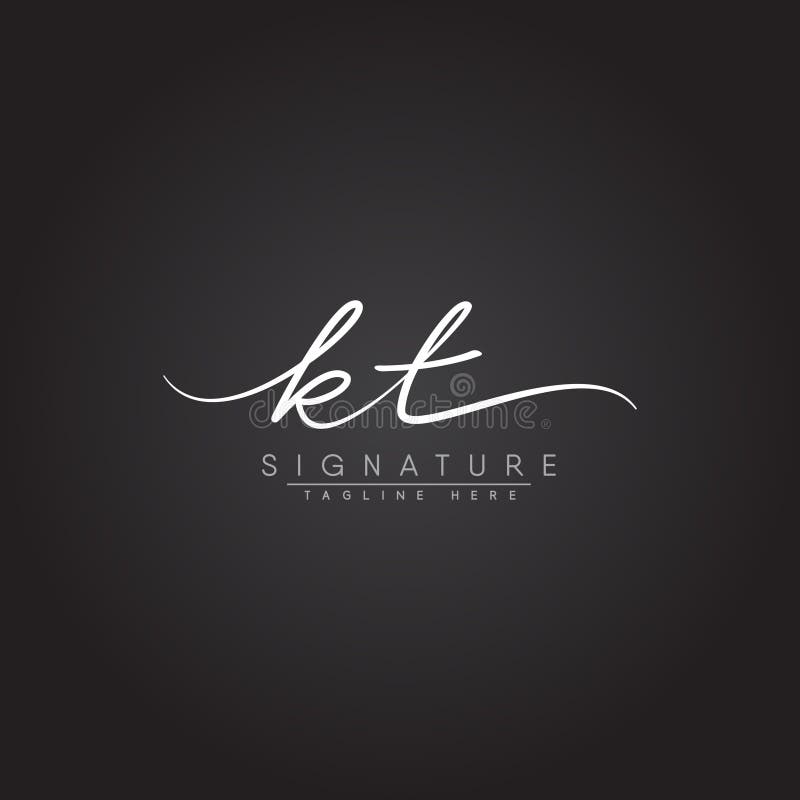 Kt Logo Handwritten Signature Style Stock Illustrations – 15 Kt Logo ...