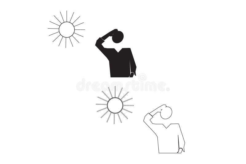 Effects of Sun Exposure on the Skin Icon Stock Illustration. Stock ...