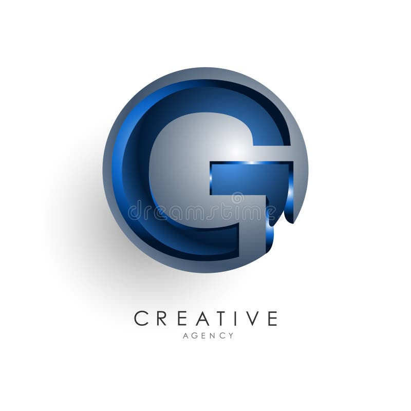 3d Letter Design Round G Logo Template for Business and Corporate ...