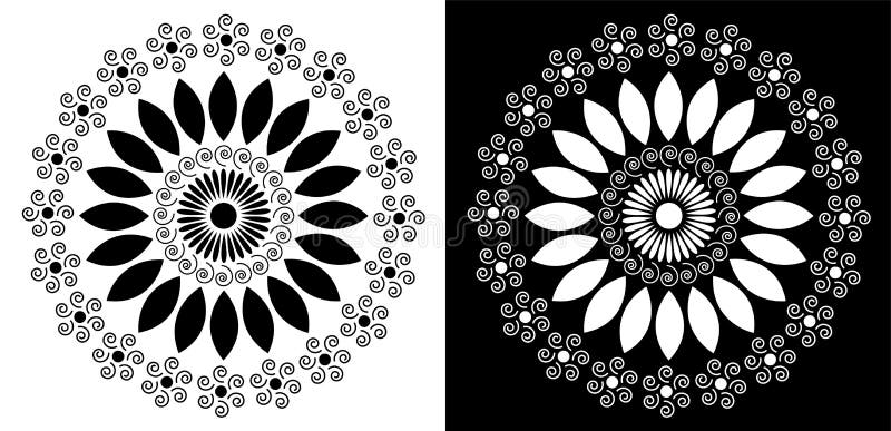 Indian Traditional Rangoli Mandala Design with Flower Petals and ...