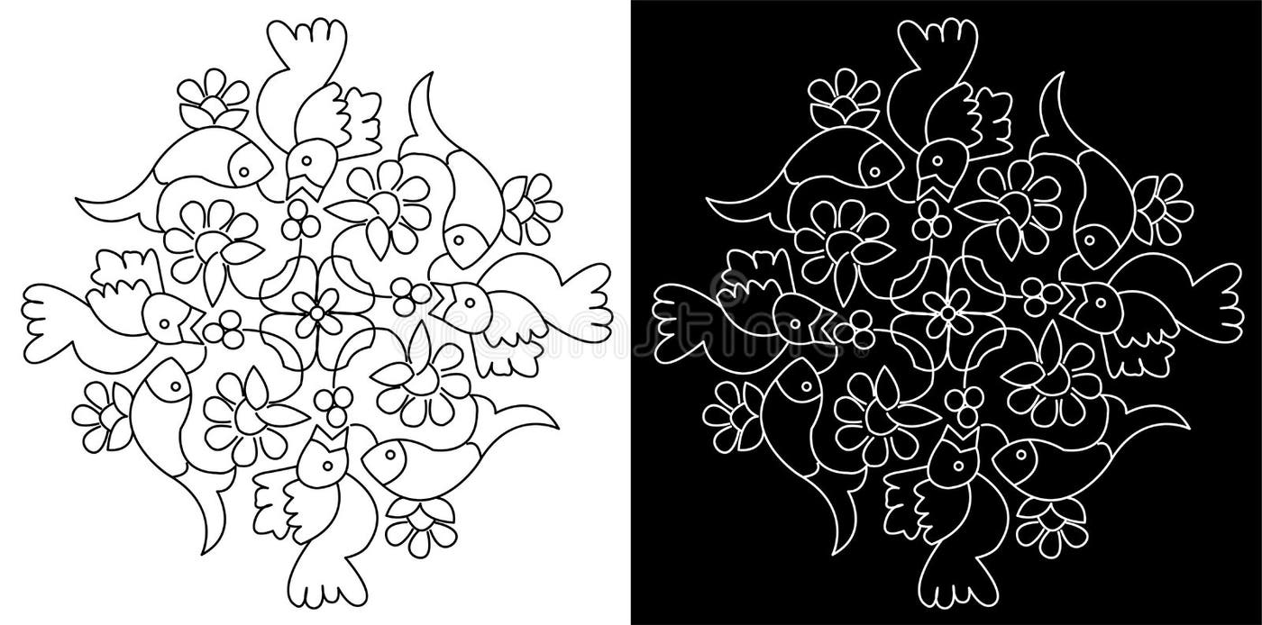 Kolam Vector Image Stock Illustrations – 1,737 Kolam Vector Image Stock ...