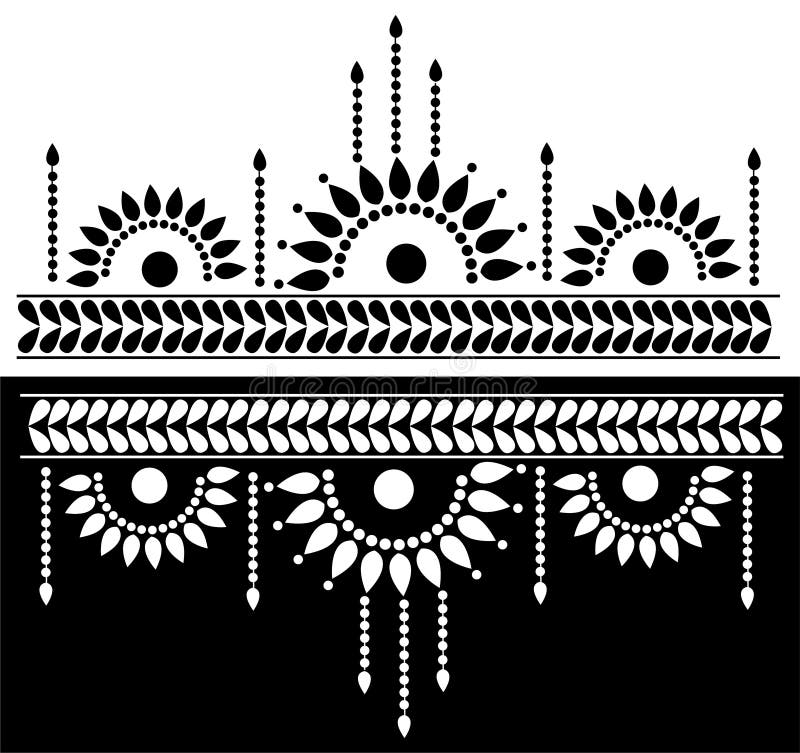 Indian Traditional and Cultural Rangoli or Alpona Border Design with ...