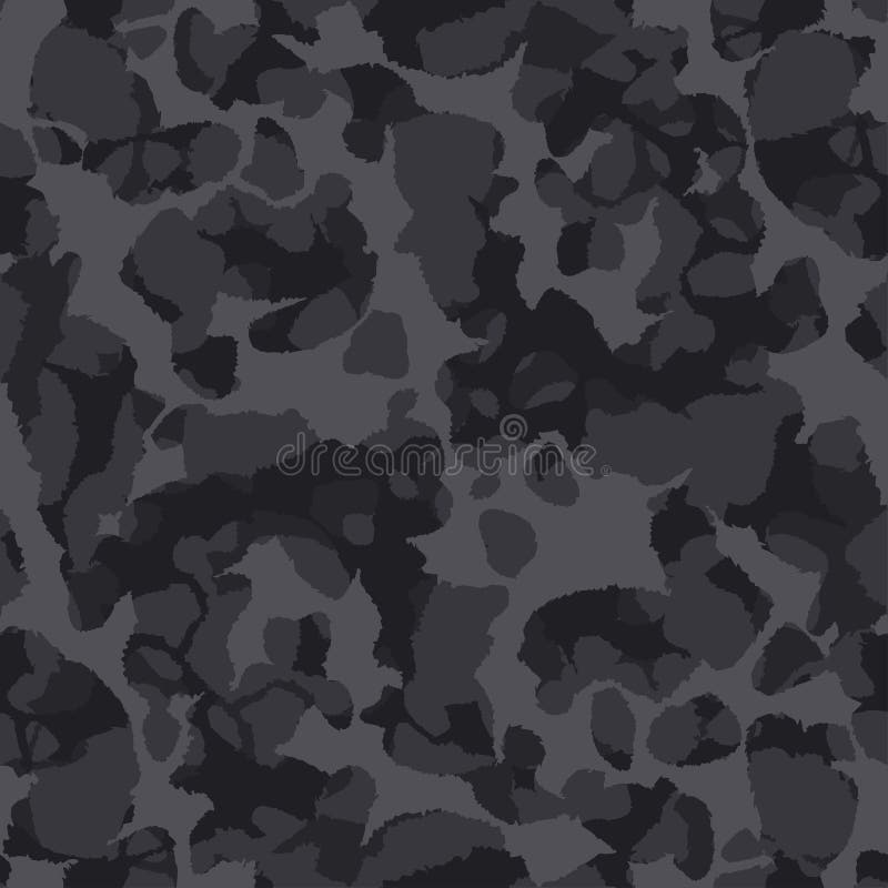 Black Military Background of Soldier Camouflaging, Seamless Pattern ...