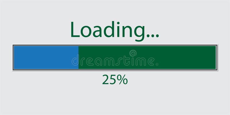 Percent Loading Progress Bar. Vector Isolated Illustration. Upload or ...