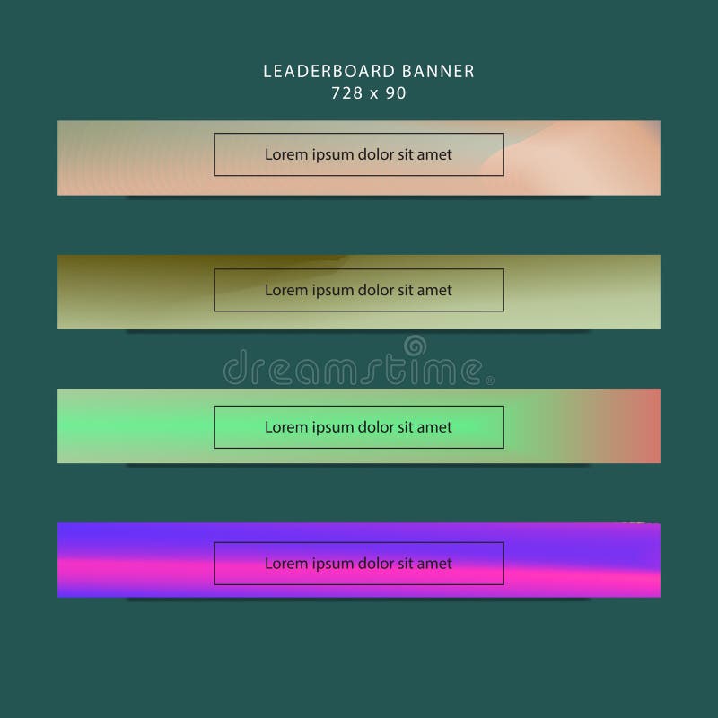 Abstract Modern Website Banner. Leaderboard Banner Template Design ...