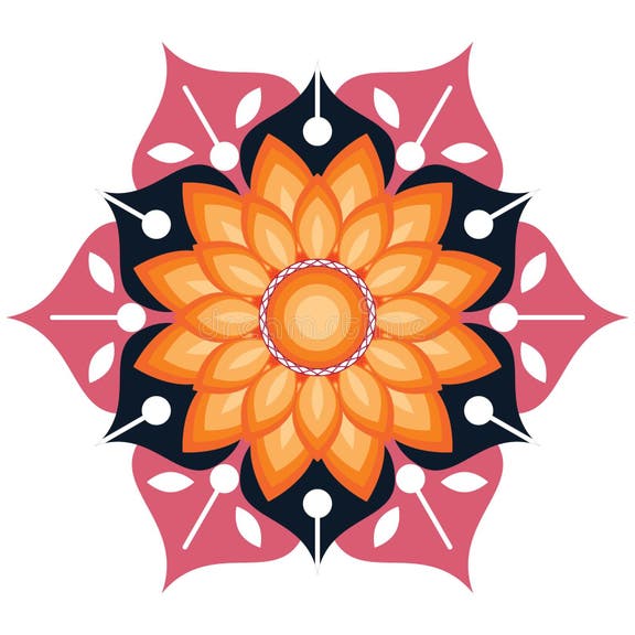 Illustration Vector Graphic of Mandala Design with Simple Components ...