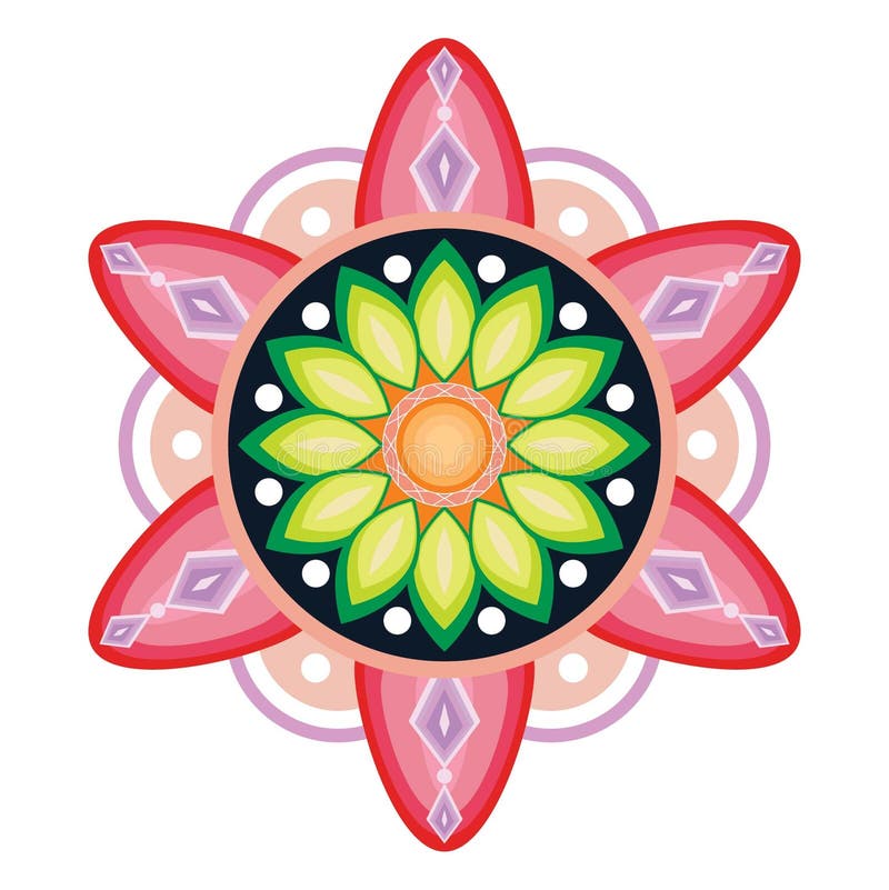 Illustration Vector Graphic of Mandala Design with Simple Components ...