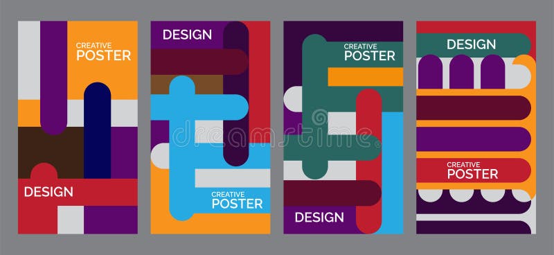Colorful Creative Geometry Poster and Cover Design Template Stock ...