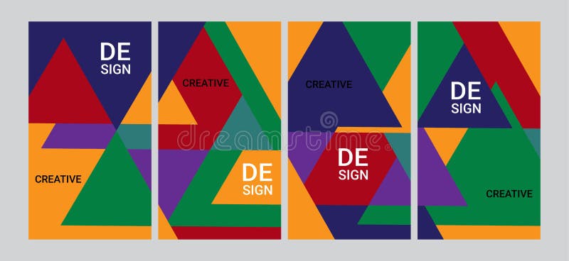 Colorful Creative Geometry Poster and Cover Design Template Stock ...