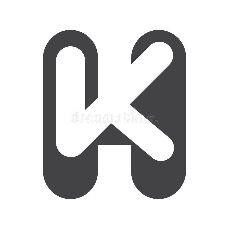 Alphabet Initials Logo HK, KH, K and H Stock Vector - Illustration of ...