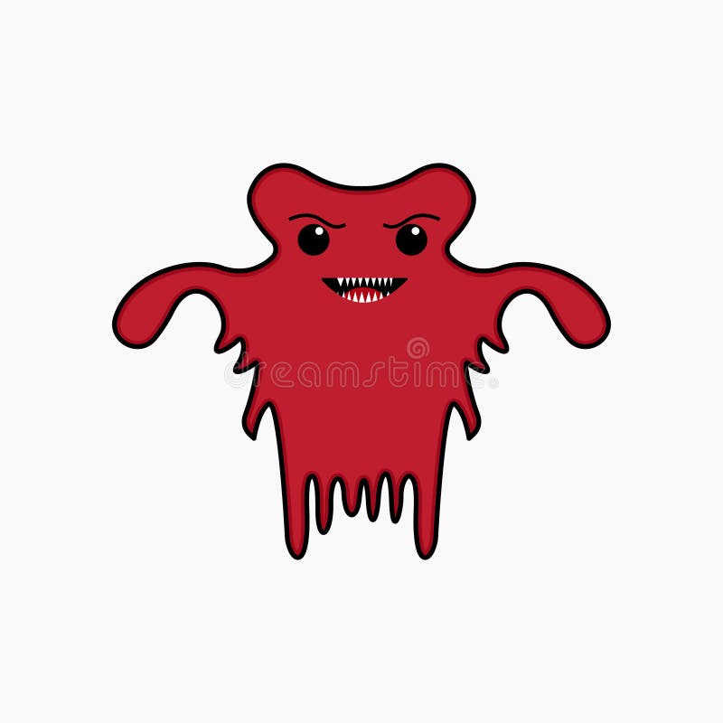 Cute Cartoon Character Red Bat Illustration Graphic Vector Design Stock ...