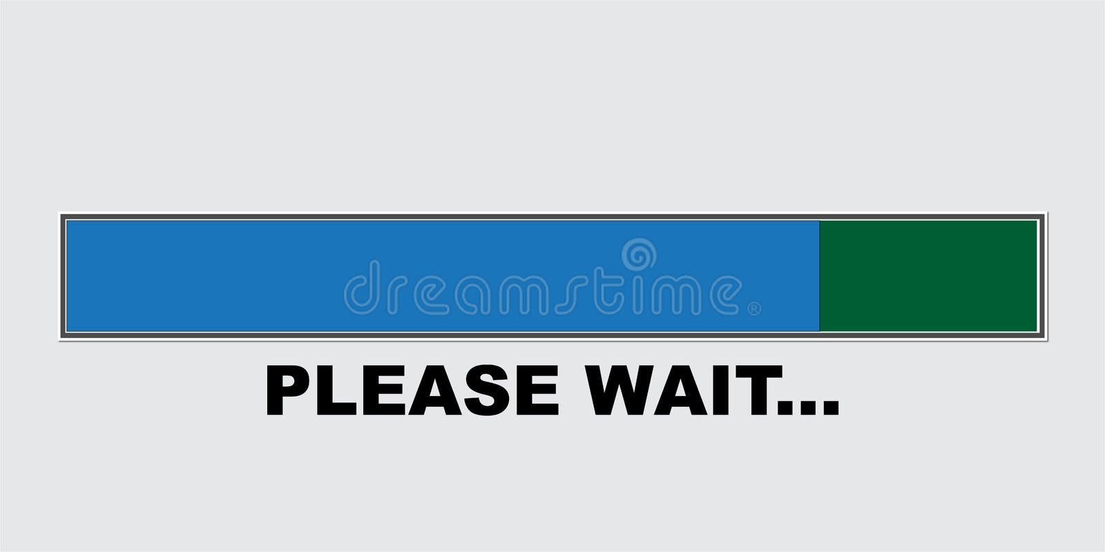 Loading Please Wait Infographic with Hourglass in a Green Circle Stock ...