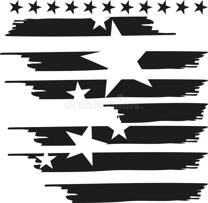 STAR and STRIPS IMAGE and SVG CUT for CRICUT and SILHOUETTE Stock Image ...