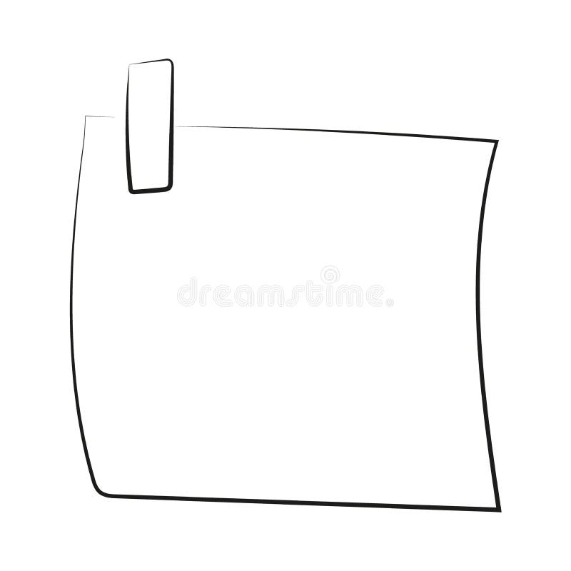 Reminder note on the wall stock vector. Illustration of paper - 221403057