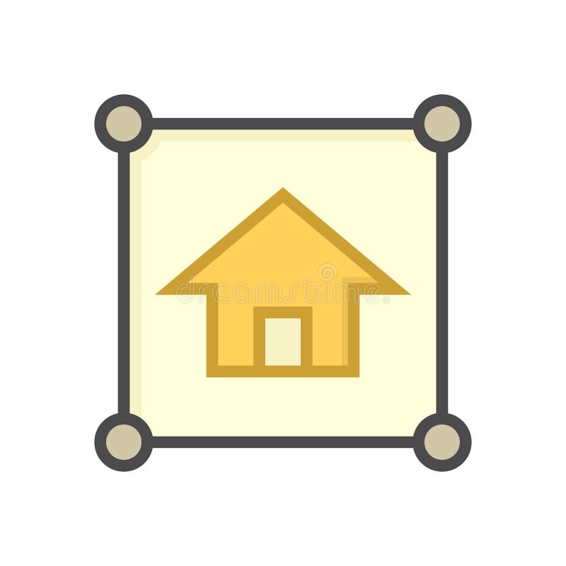 Land Plot and House Vector Icon in Top View. 64x64 Pxixel. Stock Vector ...