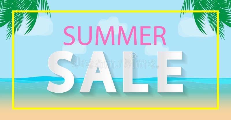 Summer Sale Design Template Website Banner, Sale Promotional Material ...