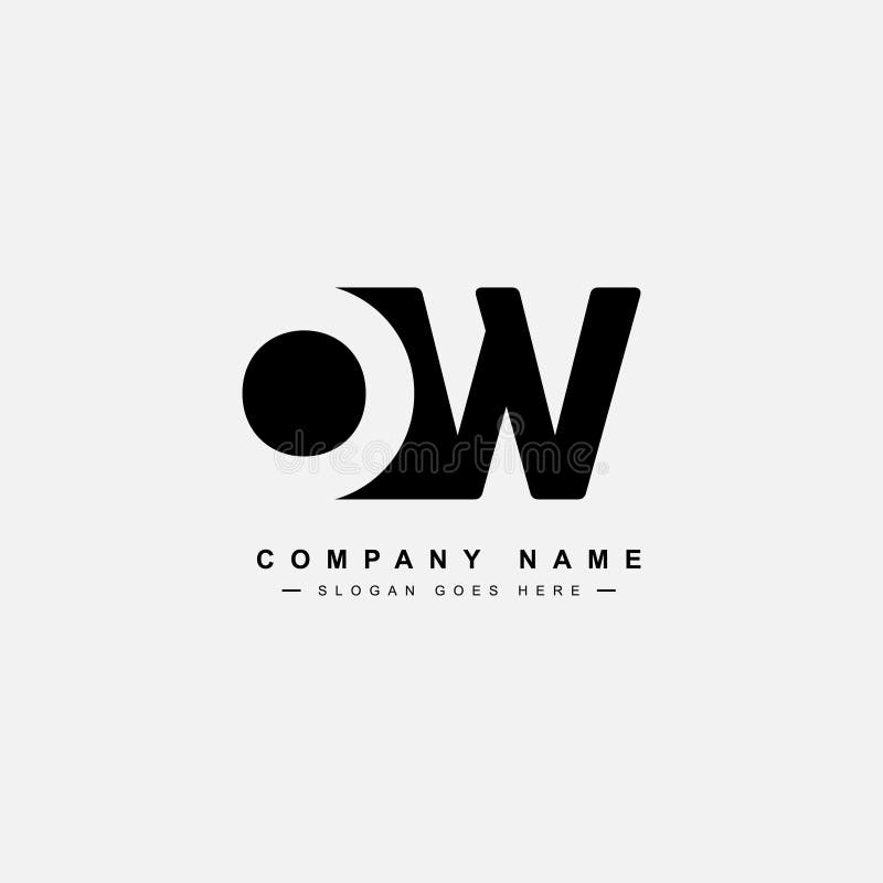Initial Letter QW Logo â€“ Simple Business Logo in Minimal Style Stock ...