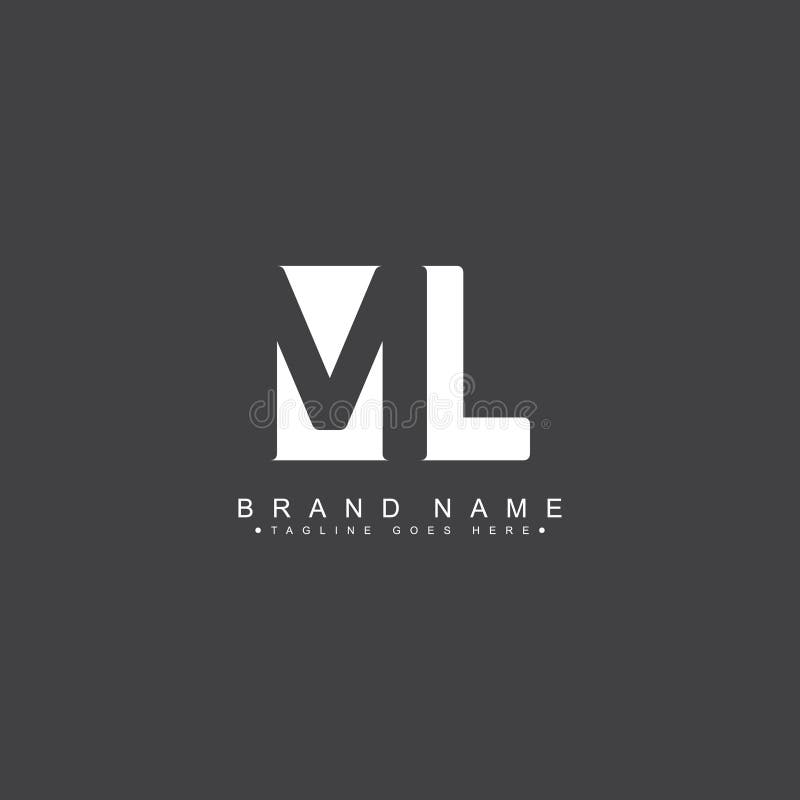 Initial Letter ML Logo - Simple Business Logo Stock Vector ...