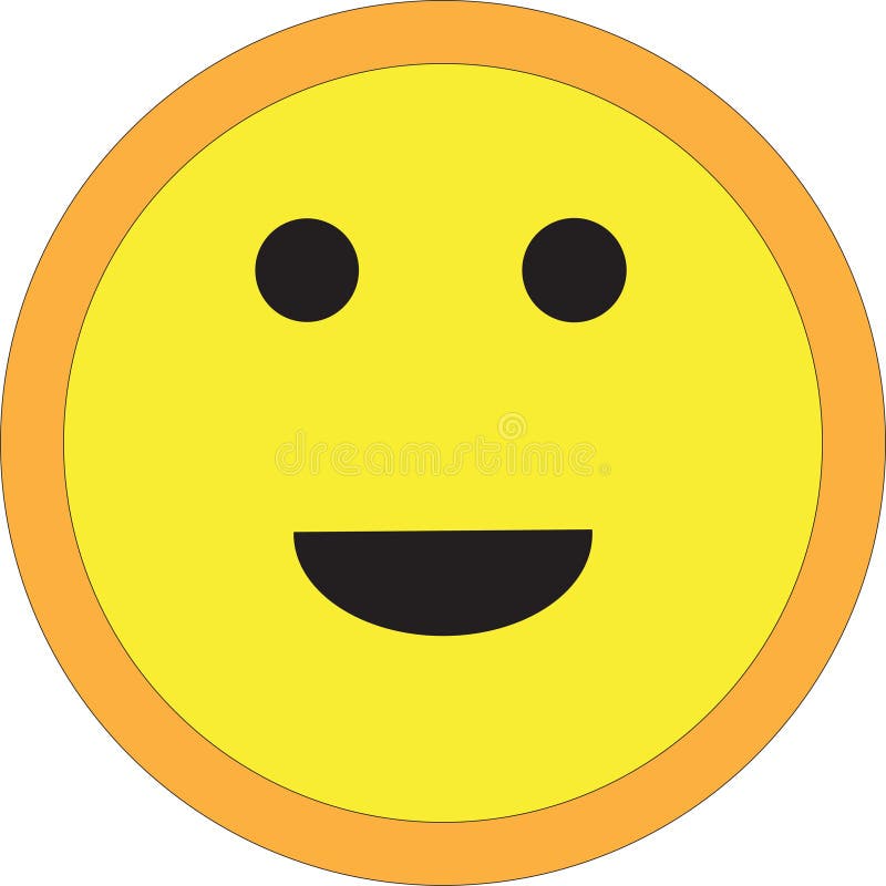 Smile Icon that with Happy Face in Yellow Color Stock Vector ...