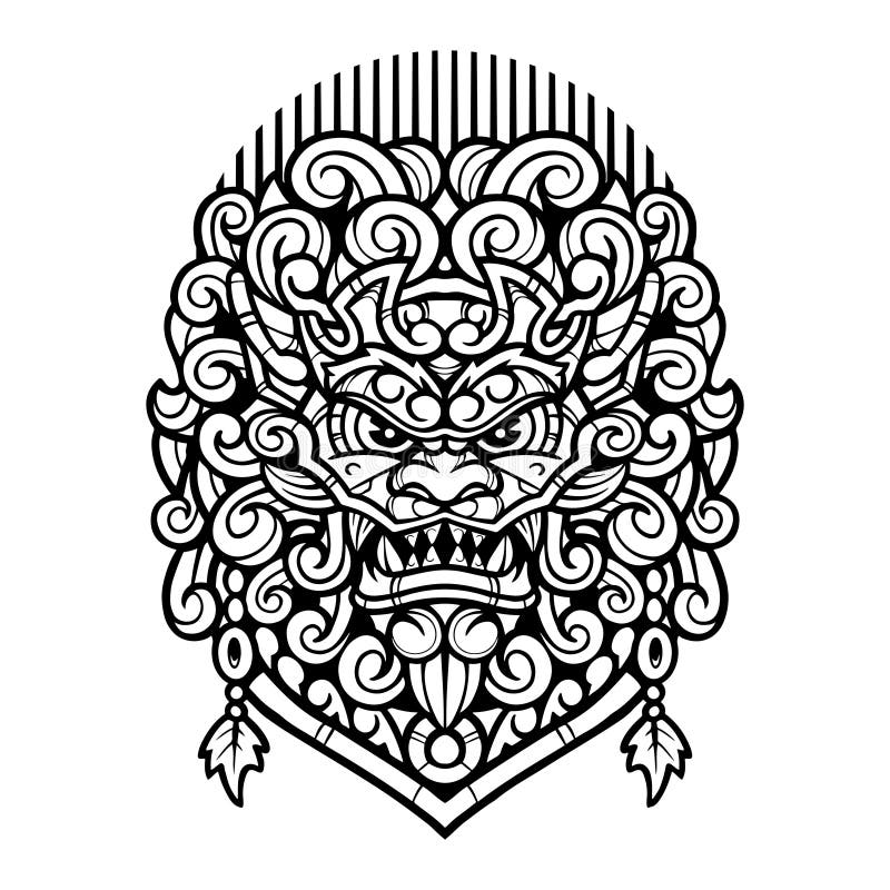 Foo Dog Tattoo Stock Illustrations – 29 Foo Dog Tattoo Stock ...