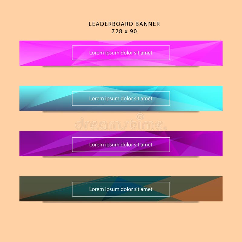Colorful Leaderboard Banner Template Design. Abstract Modern Website ...