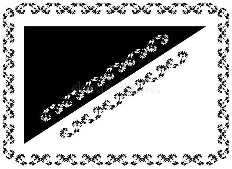 Rectangle Border Design Concept of Rangoli or Kolam Design with Floral ...