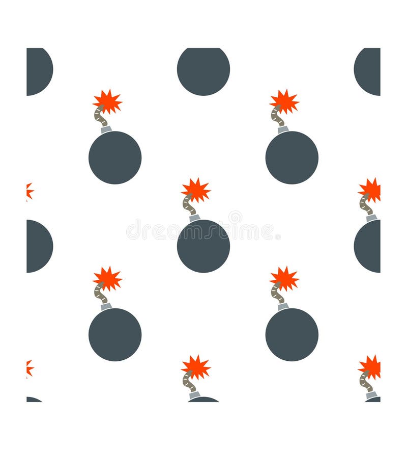 Colourful Bomb Design Isolated on White Background is in Seamless ...