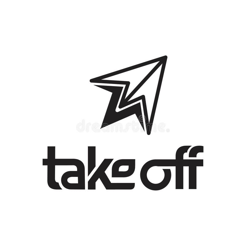 Take off logo stock vector. Illustration of flight, emblem - 221720932