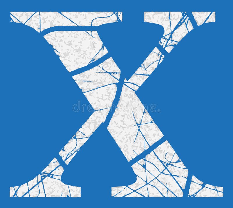 Grey Distressed Cracked Letter.Vector Lettering. Stock Vector ...