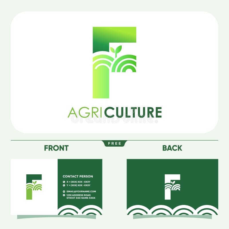Initial Letter F Agriculture Logo Design Vector Graphic Stock Vector ...