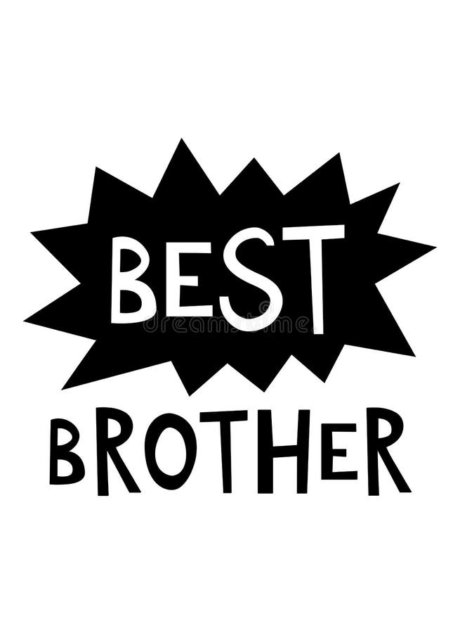Best Brother Sign Poster Printable Handcrafted Letters Stock ...