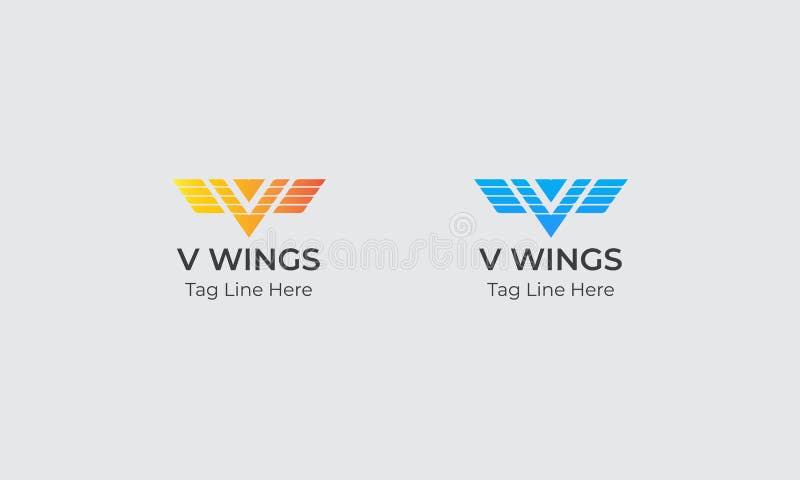This is V wing iconic logo stock vector. Illustration of business ...