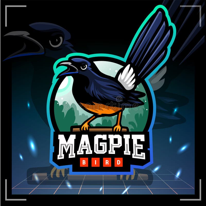 Magpie Bird Mascot. Esport Logo Design Stock Vector - Illustration of ...