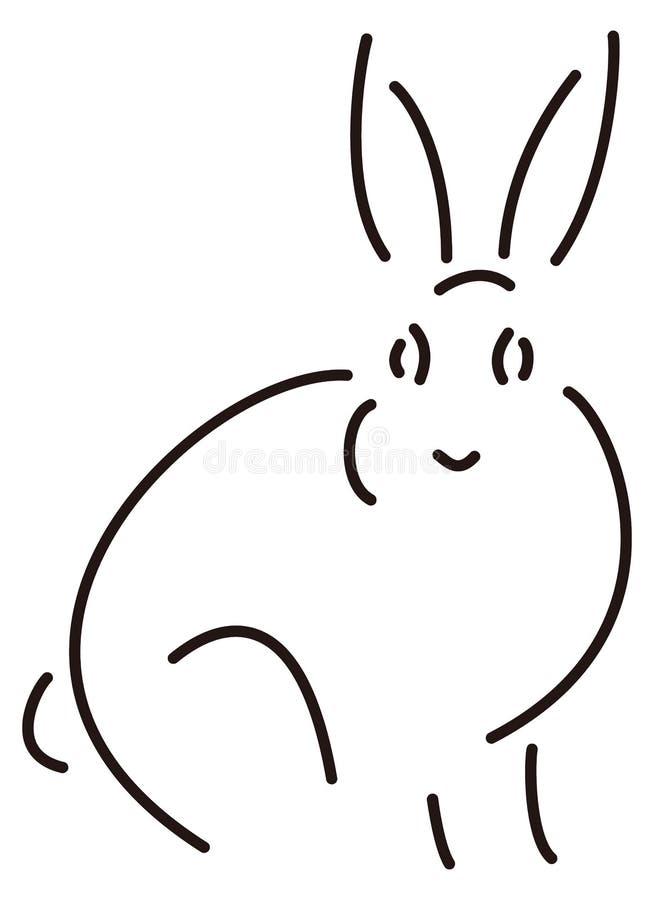 Rabbit Line Art Stock Illustrations – 22,315 Rabbit Line Art Stock ...