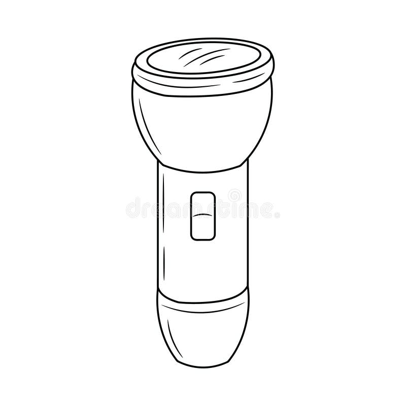 Simple Torch Hand Drawn Vector Illustration Stock Vector - Illustration ...